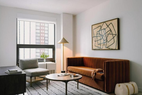 Estúdio, 1 cama Queen | Roupa de cama