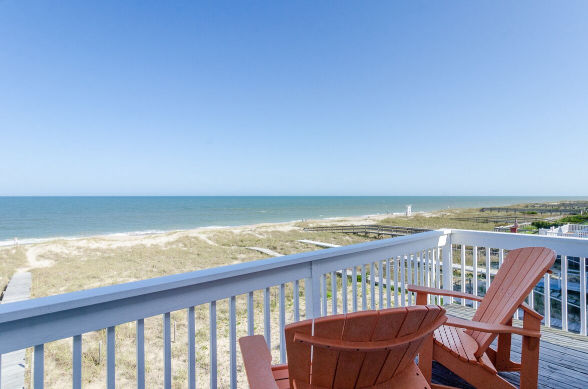 Ebbtide –Kure Beach oceanfront home with screened porch, private beach ...