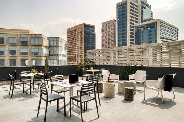 Terraço no piso superior