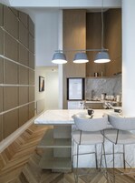 Apartamento | Cozinha privada | Um frigorífico, um micro-ondas, um forno, uma máquina de lavar louça 
