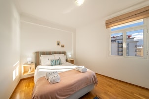 Apartamento urbano | 1 quarto, roupas de cama premium, edredons de pluma, cortinas blackout