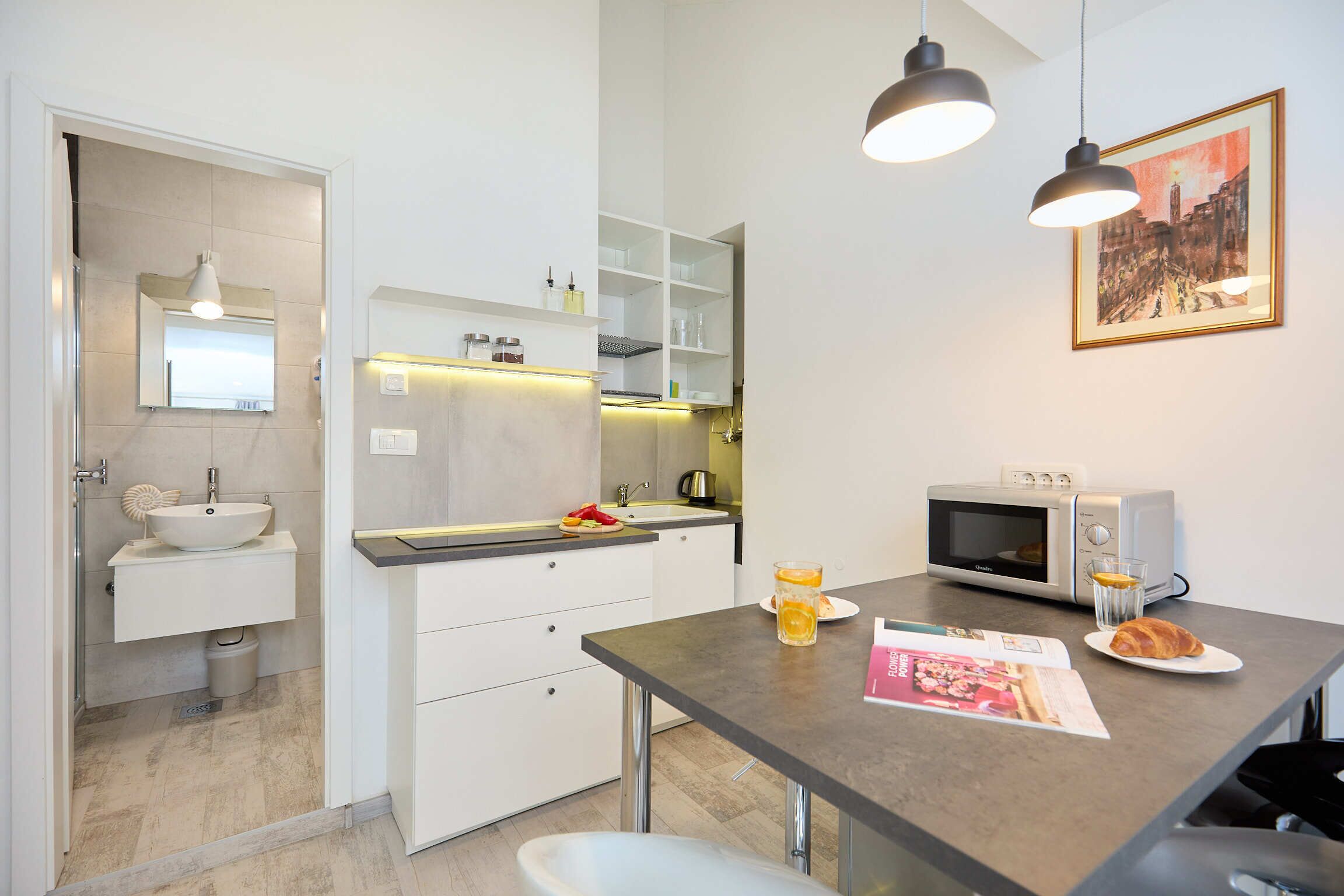 Apartamento (1 Bedroom) | Opções para refeição no quarto