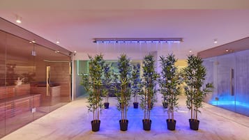 Sauna, banheira de hidromassagem, banho turco, massagens