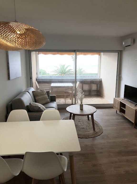 Studio 25m2 & Terrace 8 M2 Sea View For 2 People Private Box Swimming Pool Wifi - Canet-en-Roussillon