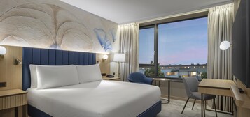 Roupa de alta qualidade, camas de colchão viscoelástico, minibar 