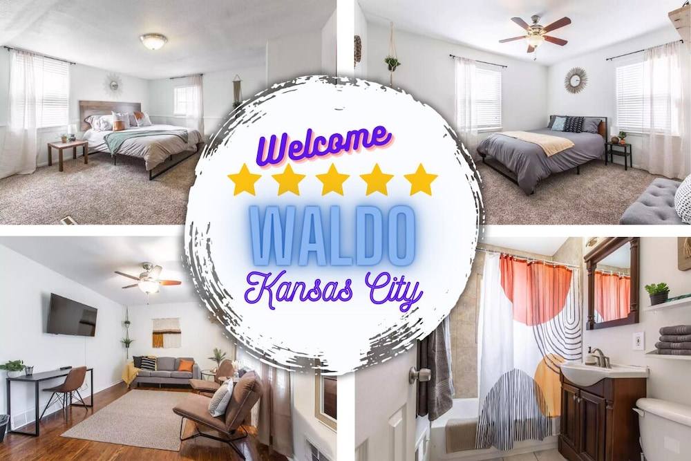 Waldo Retreat House 3bd - Master Suite, Pet Friendly, Walking Trail & Shops - Kansas City, MO