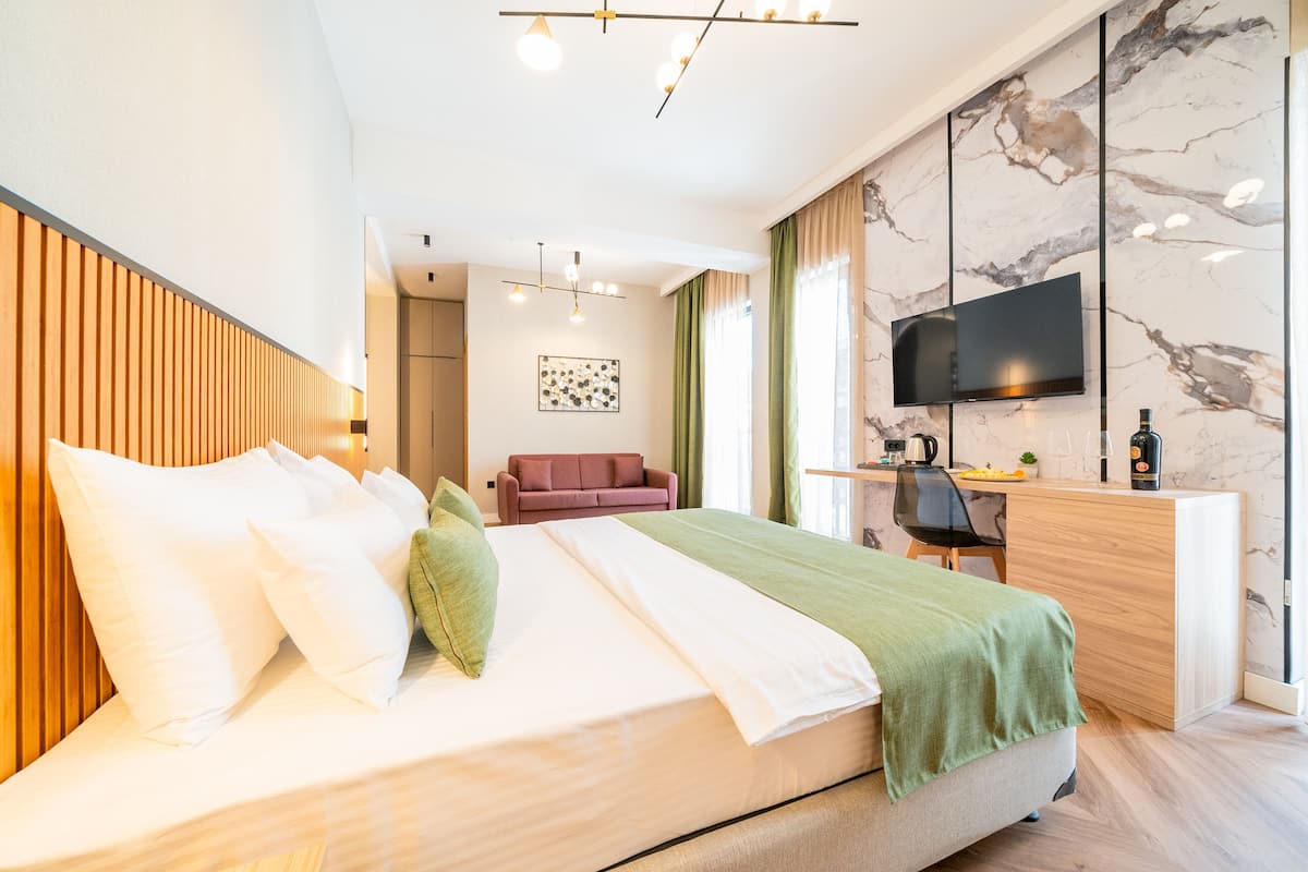 Estúdio | 1 quarto, camas de colchão viscoelástico, minibar