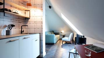 Quarto casal superior, cozinha americana | Cozinha privada