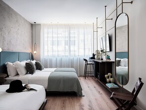 Suite-Estúdio Júnior, Vista para a cidade | Roupa de alta qualidade, minibar, cofre com capacidade para portátil 