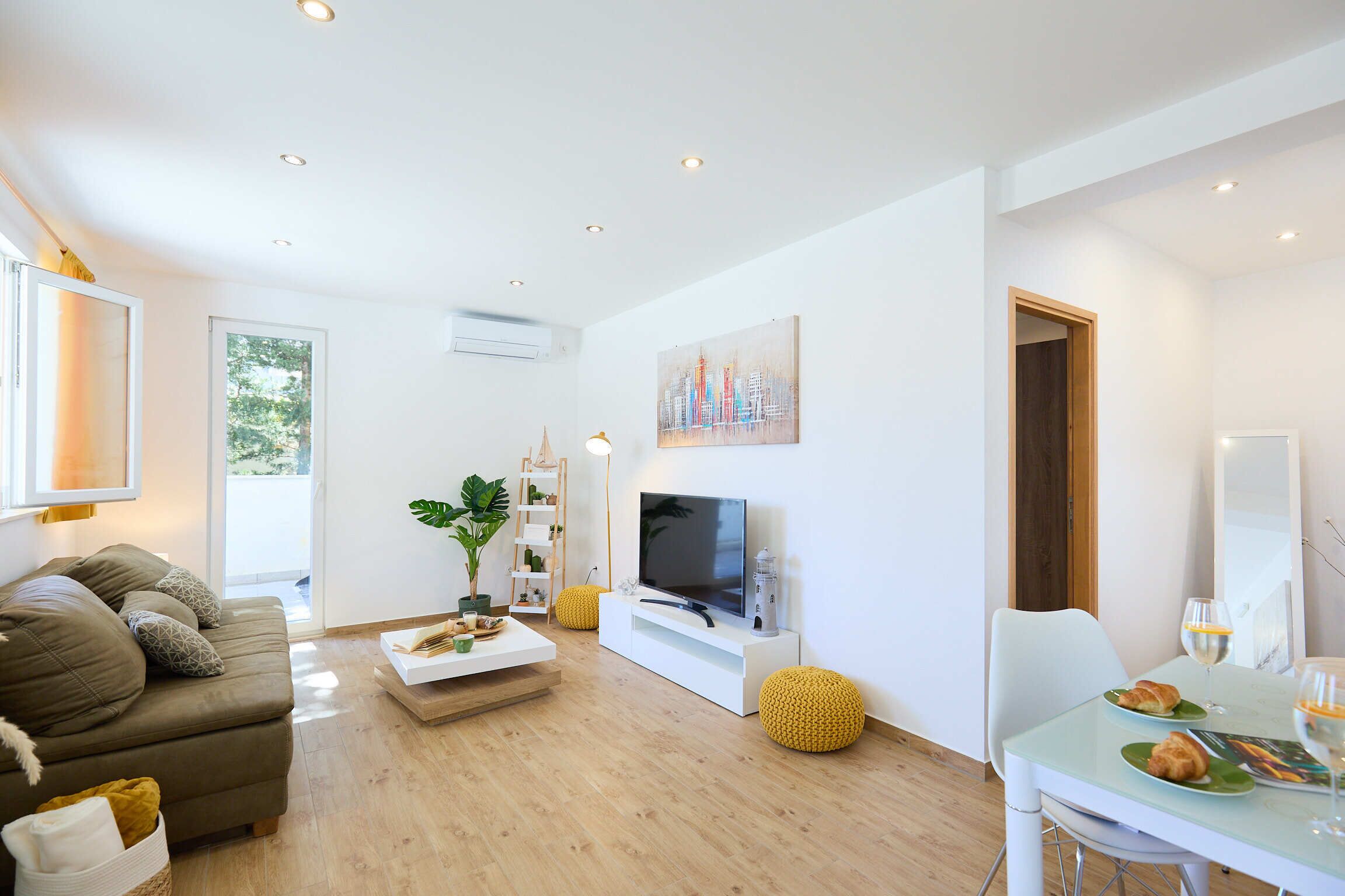 Apartamento (1 Bedroom) | Sala de estar | TV LCD