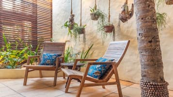 Cabana de Madeira Deluxe | Terraço/pátio interior