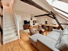 3 Zimmer Chalet Maisonette Bergblick/Marktblick | Sala de estar | TV de ecrã plano 