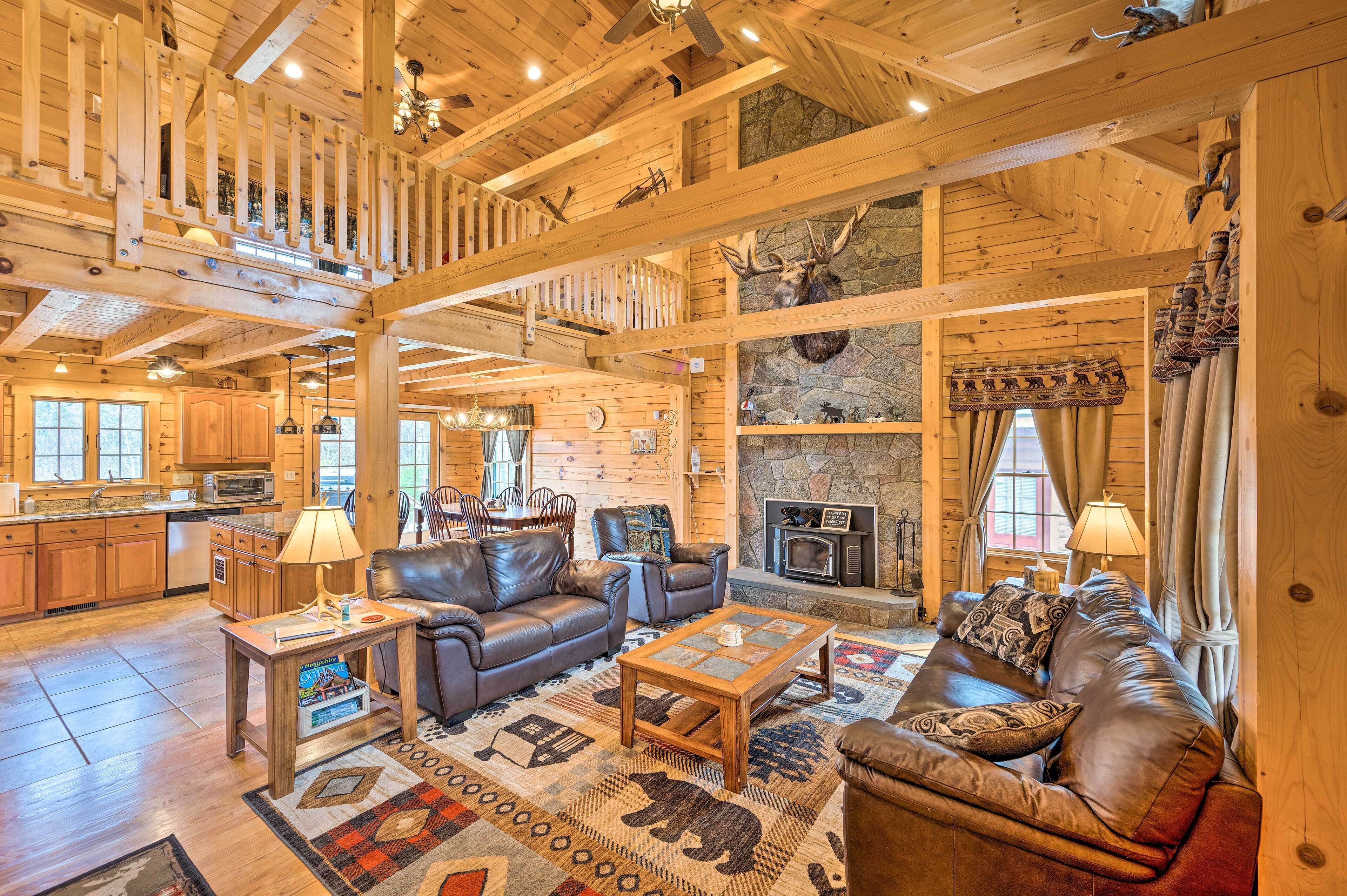 9 Mi To Bretton Woods: Carroll Log Cabin W/ Deck - 新罕布夏