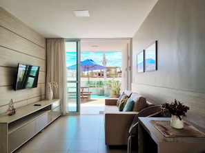 Apartamento | Sala de estar | Televisor LED de 40 polegadas com canais digitais, televisor 