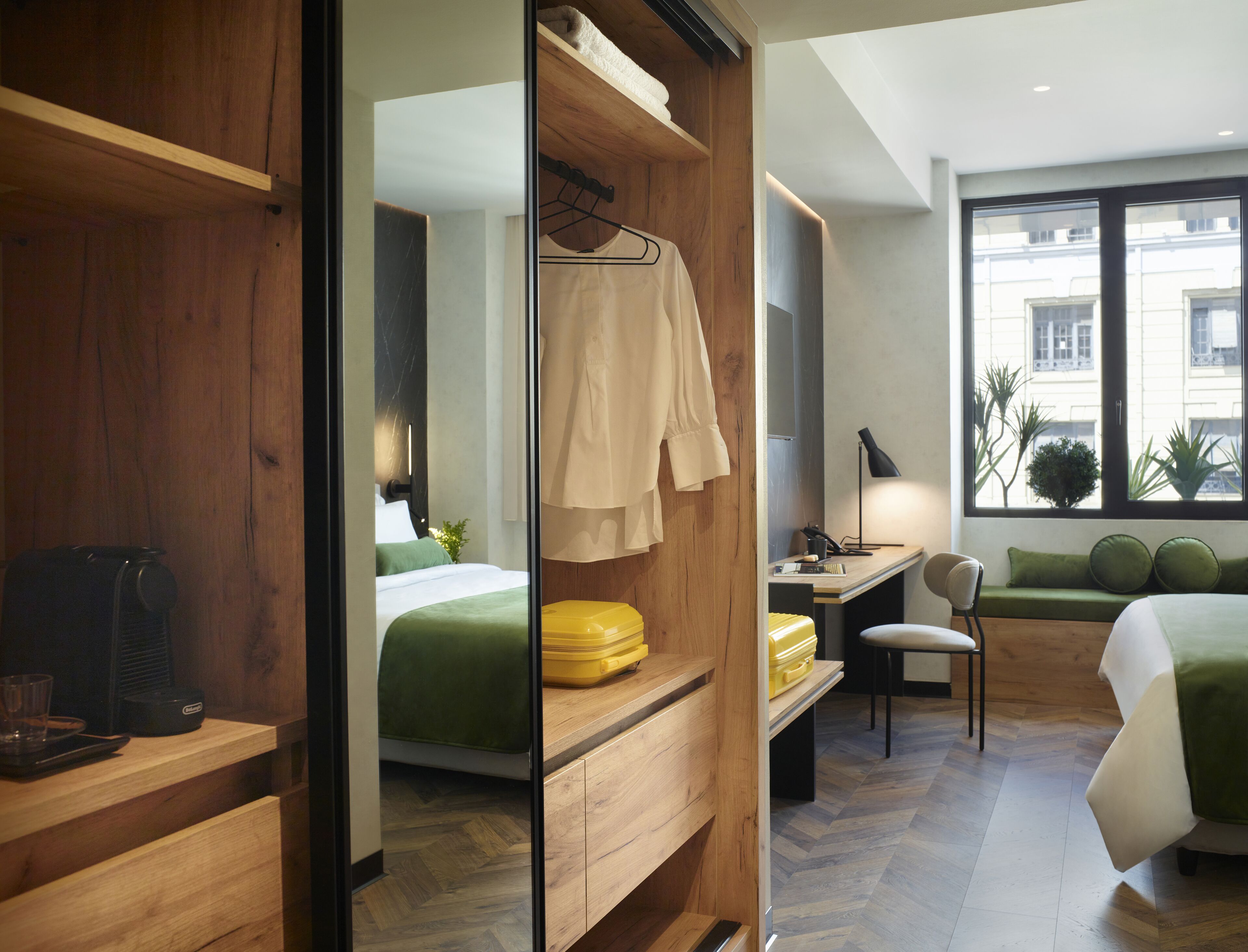 The Port Double Room with Square View | Lençóis de algodão egípcio, roupa de alta qualidade, minibar 