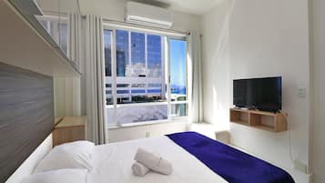 Apartamento executivo | 1 quarto, berço de viagem, Wi-Fi de cortesia, roupa de cama