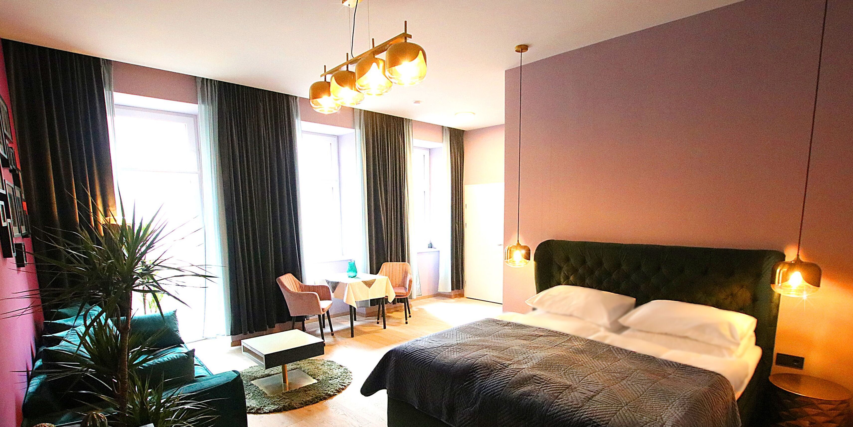 1 quarto, roupas de cama antialérgicas, individualmente mobiliados