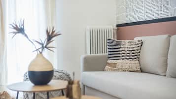 Quarto casal urbano | Área de estar | Escritórios