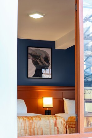 Quarto Twin Económico, 1 quarto | Roupa de alta qualidade, Wi-fi grátis, roupa de cama fornecida 