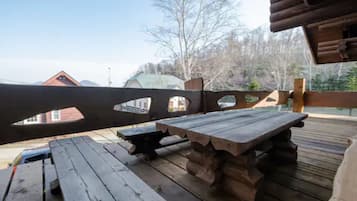 Casa geminada, 2 quartos, para não fumantes, vista para o lago | Terraço/pátio