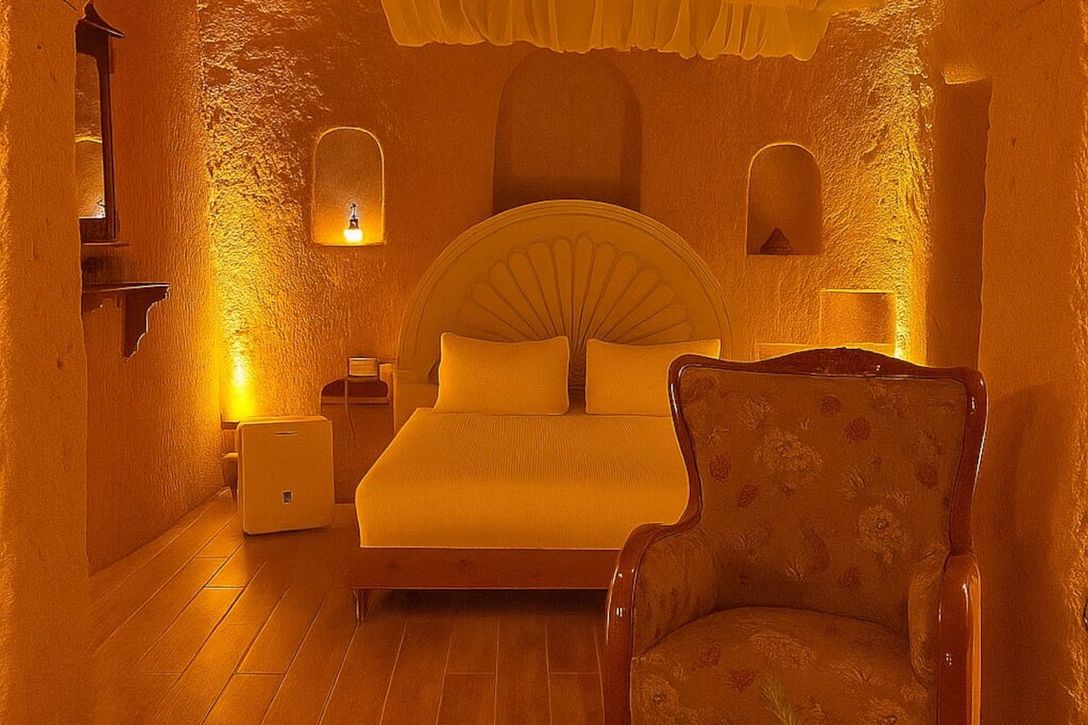 Suíte estúdio romântica | Roupas de cama premium, frigobar, cofres nos quartos