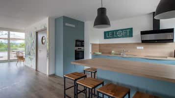 Apartamento Panorâmico, 3 quartos | Cozinha privada