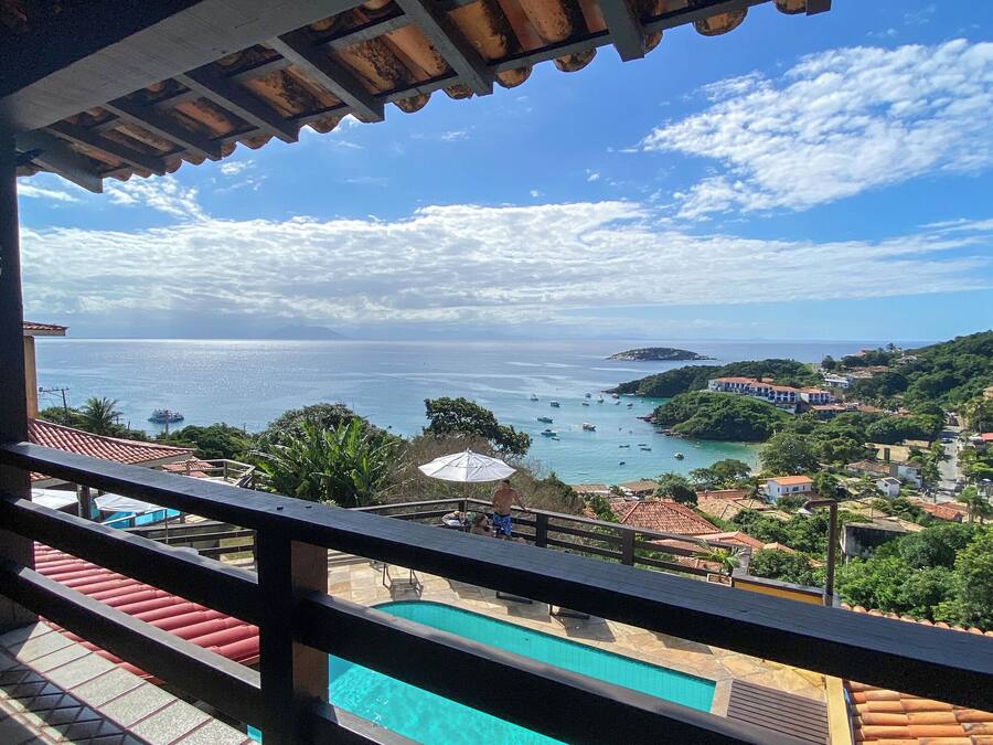 Quarto triplo luxo, vista para o oceano | Terraço/pátio