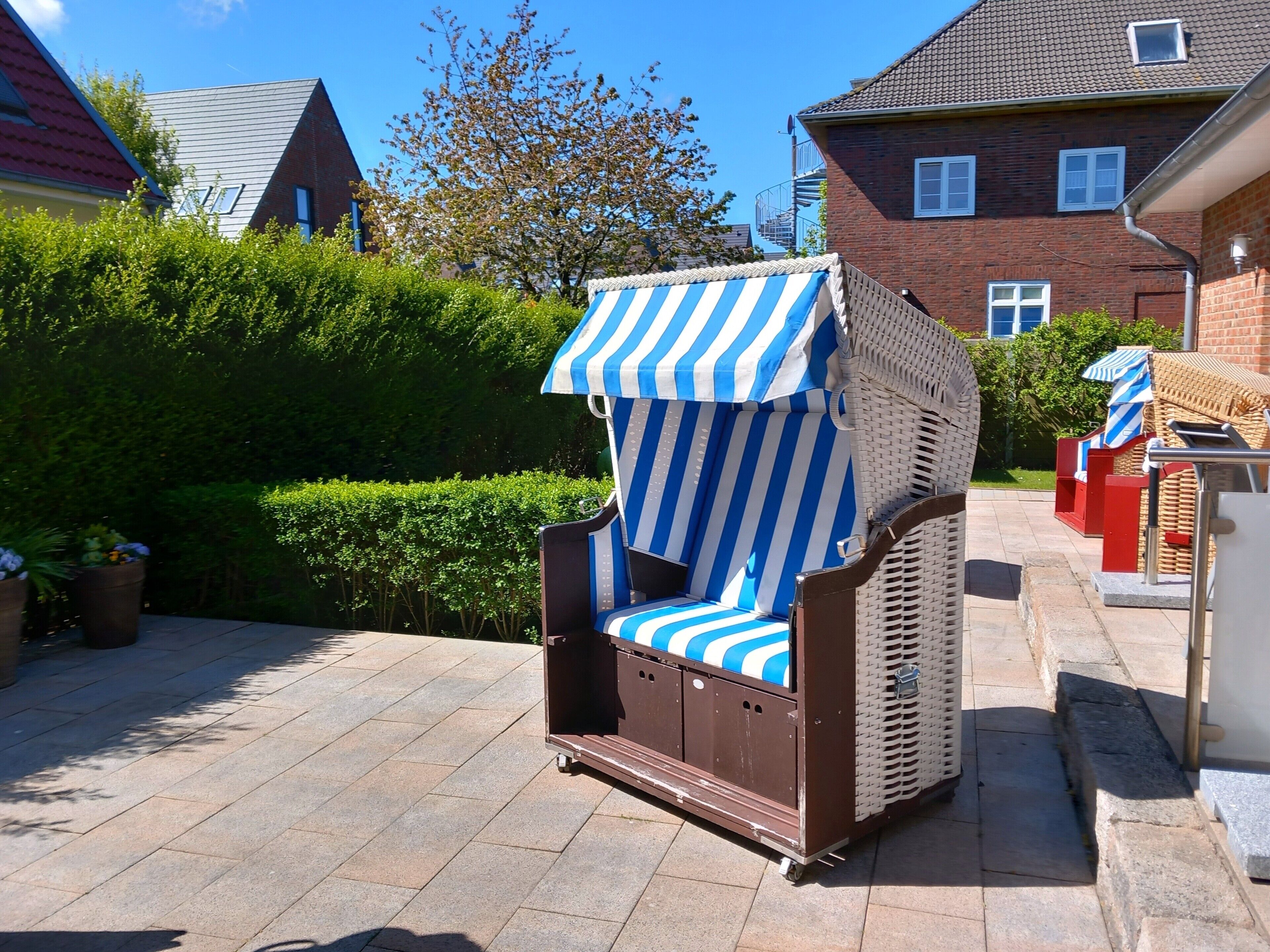 Condo conforto, 2 quartos, banheiro privativo (3 Raum Austernfischer) | Terraço/pátio