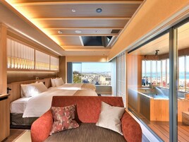 Suite Tradicional, várias camas, não fumadores (KAROI with Open Air bath, Semi Suite) | Roupa de alta qualidade, cofre no quarto, Wi-fi grátis