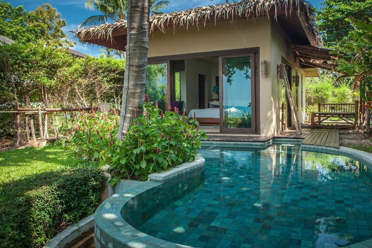 Vila, vista para a praia, de frente para a praia | 1 quarto, frigobar, cofres nos quartos, escrivaninha