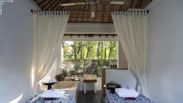 Tratamentos corporais, aromaterapia, massagens de pedras quentes