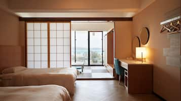 Quarto Tradicional, vista para o oceano (Japanese Western, 45 spm) | Cofre no quarto, secretária, cortinas/cortinados opacos, Wi-fi grátis