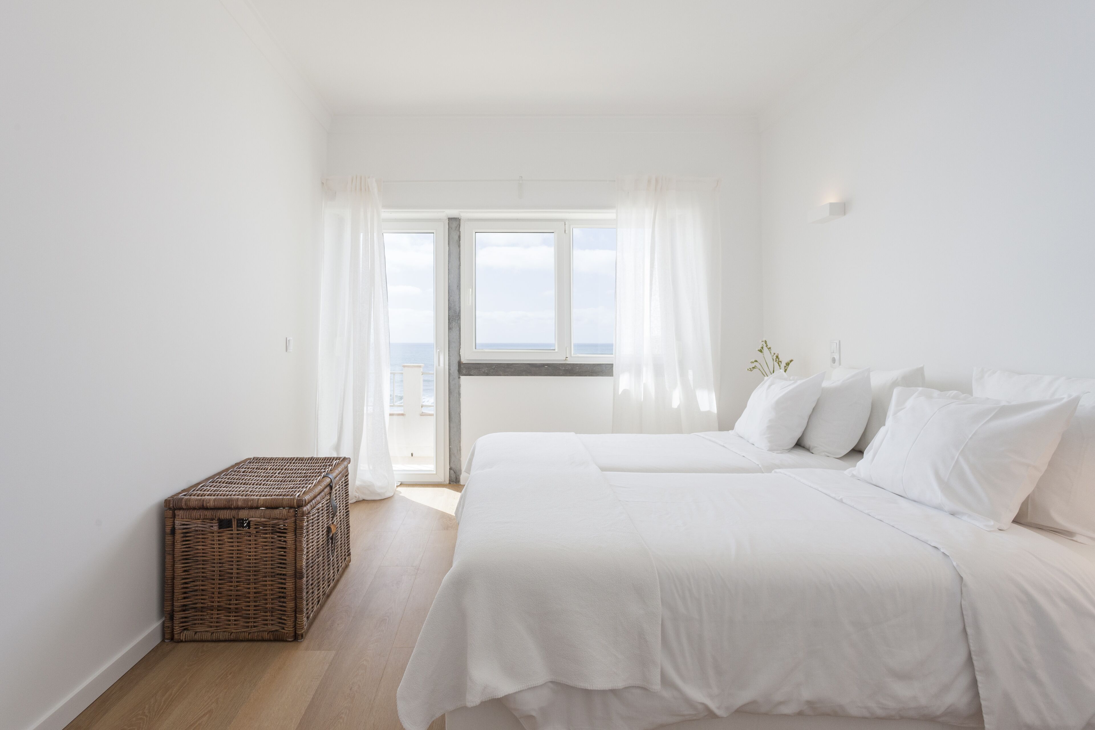 Quarto duplo conforto, vista para o mar | Wi-Fi de cortesia, roupa de cama