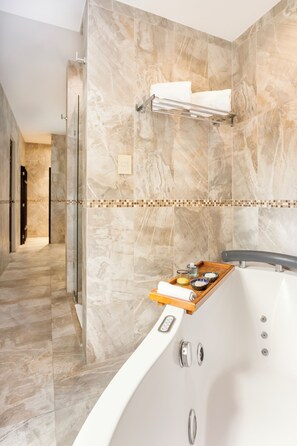 Premium Grand 2 Queen | Casa de banho | Produtos de higiene exclusivos, um secador de cabelo, roupões, chinelos 