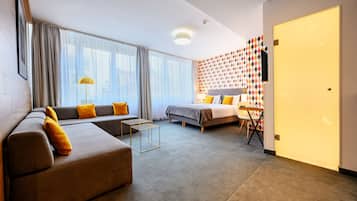 Quarto Duplo Superior | 1 quarto, cofre com capacidade para portátil, secretária