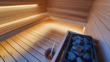 Sauna, banheira de hidromassagem, banho turco 