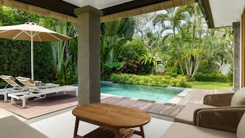 Private Pool Sanctuary Villa with Free Benefit | 1 quarto, roupa de alta qualidade, com decoração personalizada