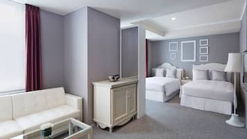Quarto Deluxe, 2 camas individuais, não fumadores, no canto | Roupa de alta qualidade, cofre no quarto, ferro/tábua de engomar