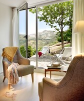 Quarto Duplo Superior, terraço, vista para a montanha | Terraço/pátio interior