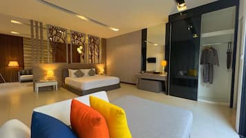 Vila, 1 quarto, piscina particular | 1 quarto, frigobar, cofres nos quartos, escrivaninha