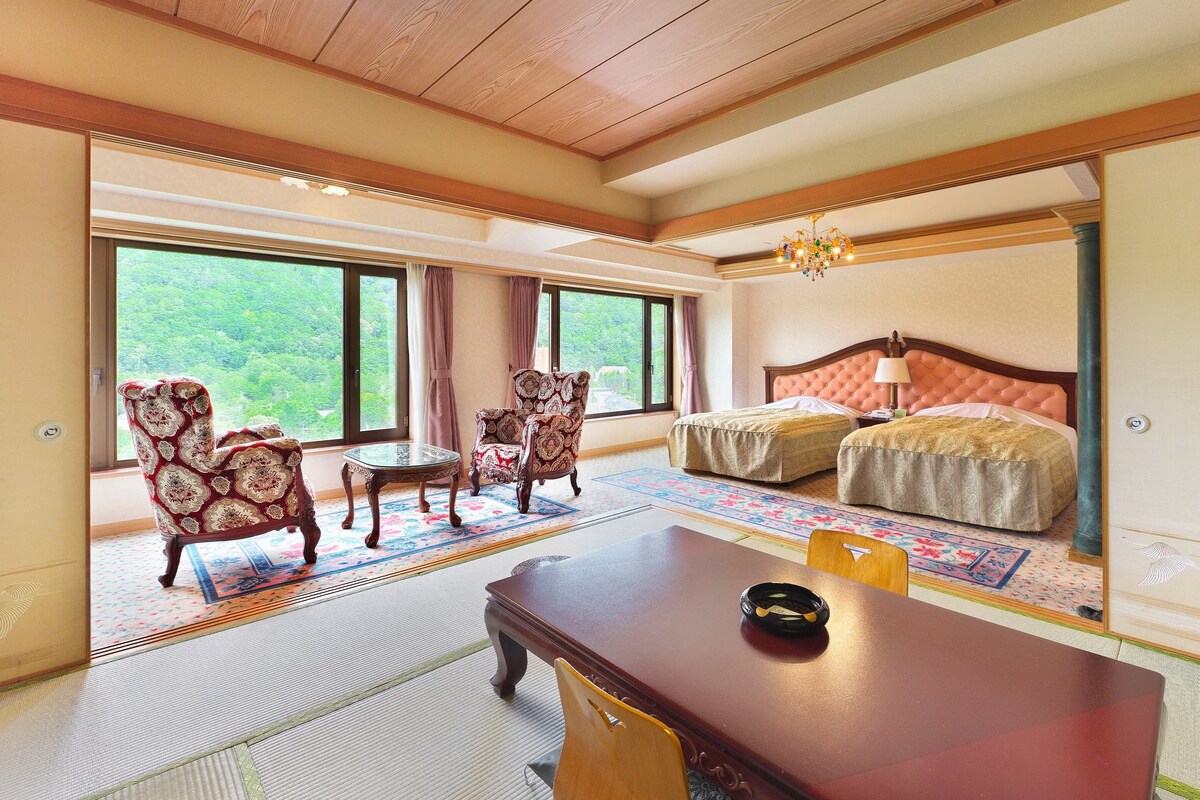 Quarto tradicional, para não fumantes (Annex Building Japanese Western Style) | Edredons de pluma, cofres nos quartos, Wi-Fi de cortesia, roupa de cama