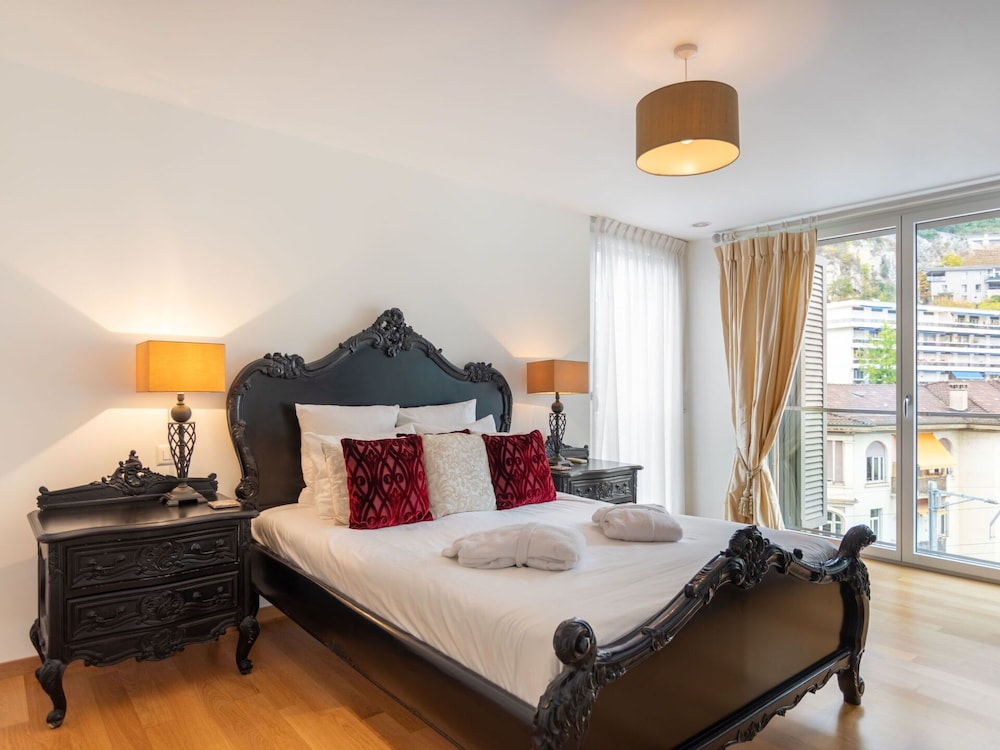 Appartement Avec Wifi, Piscine, Bain à Remous, Climatisation, Tv, Balcon, Vue Panoramique, Parking - Montreux