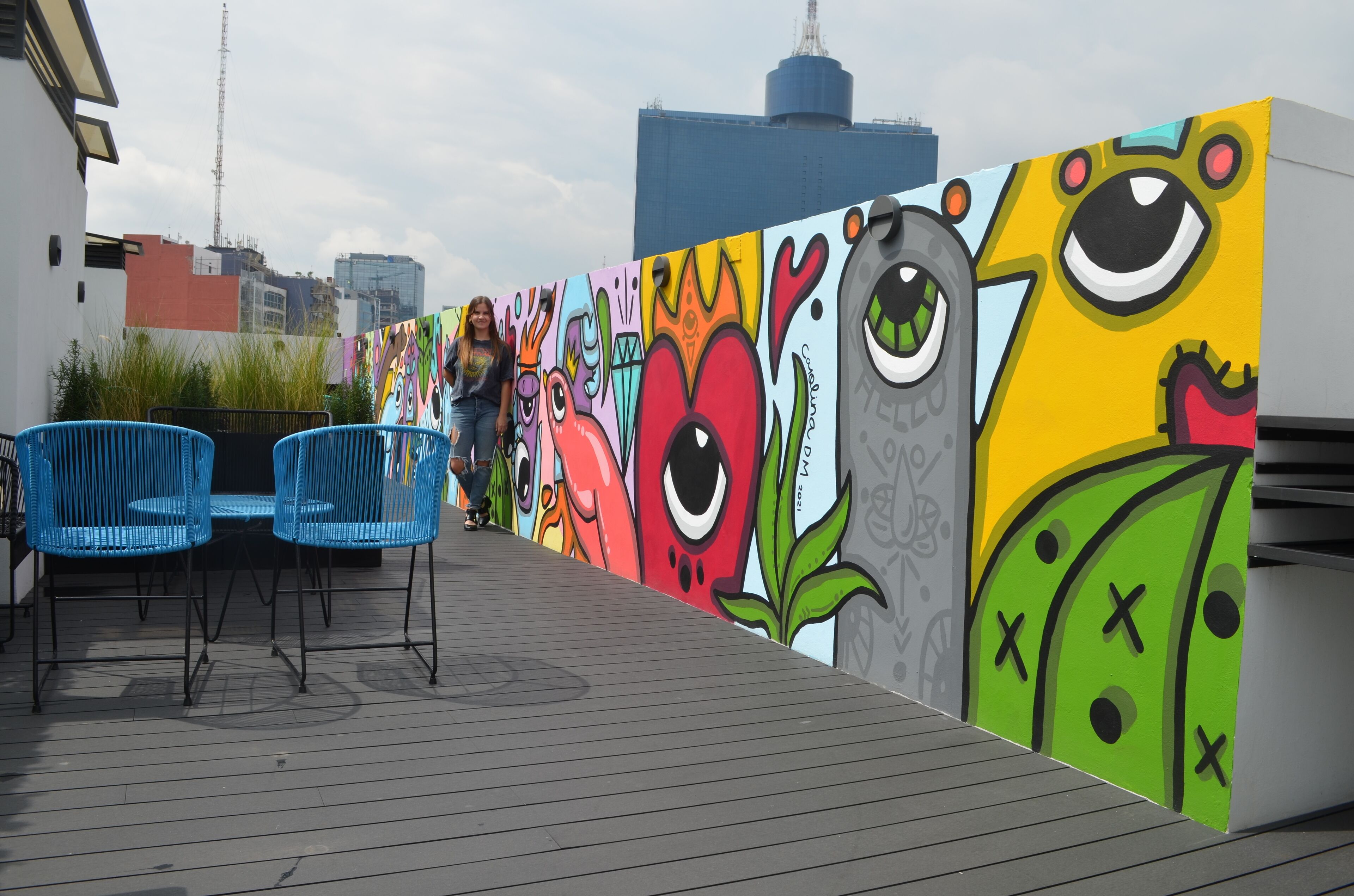 Terraço no piso superior