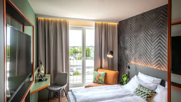 Quarto casal superior | 1 quarto, Wi-Fi de cortesia, roupa de cama