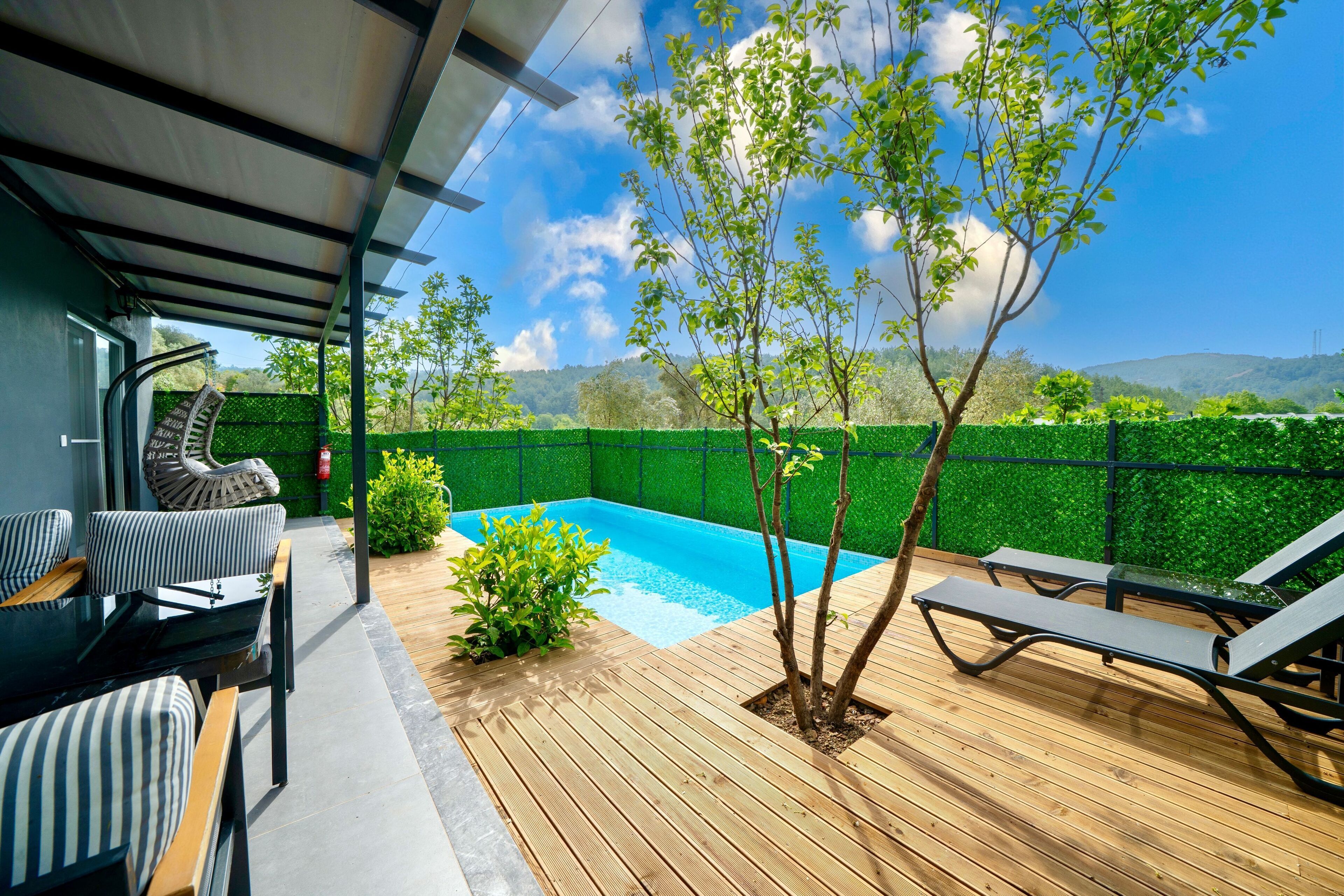 Villa Private Pool and Jacuzzi | 1 quarto, roupas de cama premium, cofres nos quartos, escrivaninha