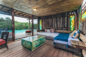 Cabana de Madeira Premium | Sala de estar