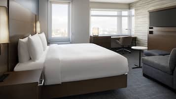 1 quarto, roupa de alta qualidade, camas de colchão pillowtop