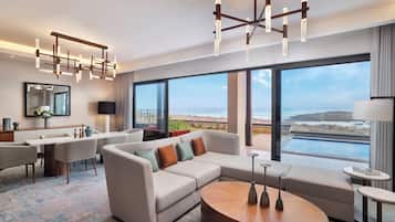 Suite, 2 quartos, piscina privativa | 1 quarto, roupa de alta qualidade, minibar, cofre no quarto