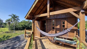 Cabana de Madeira Comfort | Terraço/pátio interior