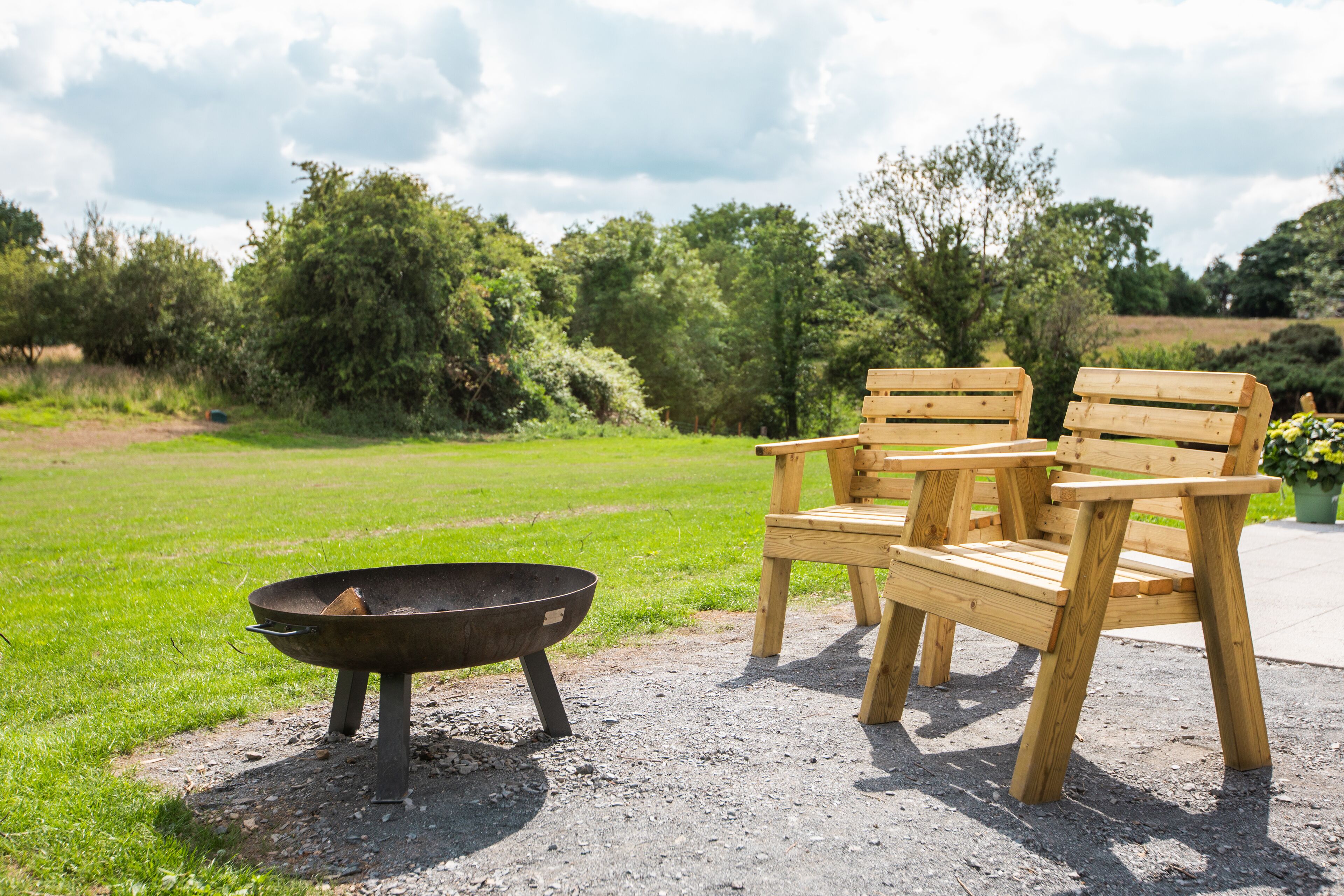 Cabana de Madeira de Luxo | Terraço/pátio interior